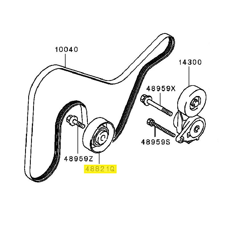 Mitsubishi Lancer Evo 4-8 Serpentine Belt Idler Pulley (MD327654 ...