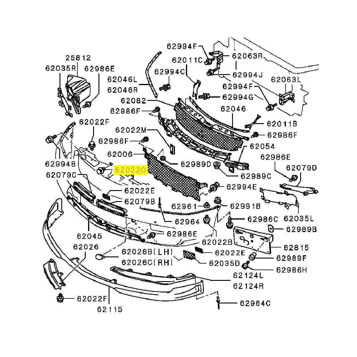 Mitsubishi Lancer Evo 4-10 Bumper Push Clip (MR200300) – Plethora Parts