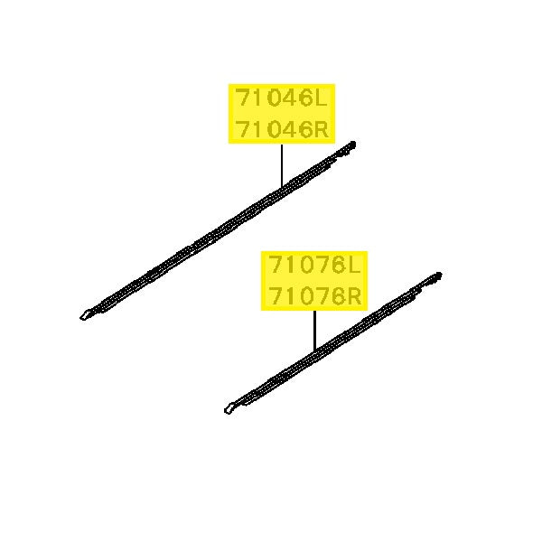 Mitsubishi Lancer Evo 4-6 Door Belt Moulding Set (MR184661) (MR184662 ...