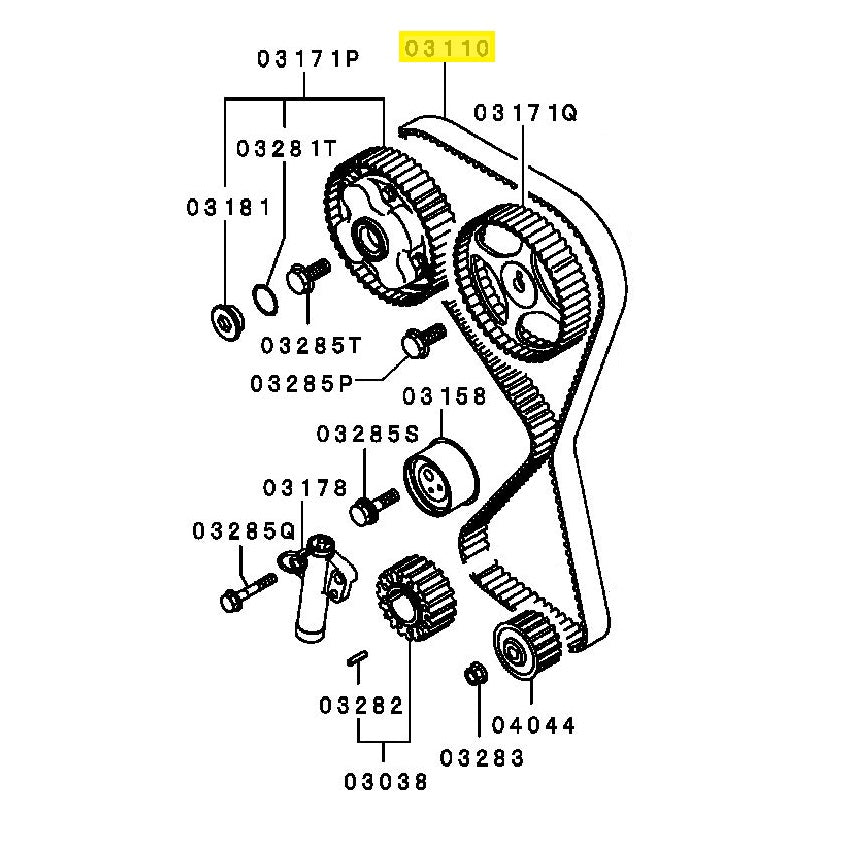 Mitsubishi Lancer Evo 9 Timing Belt (1145A038) – Plethora Parts