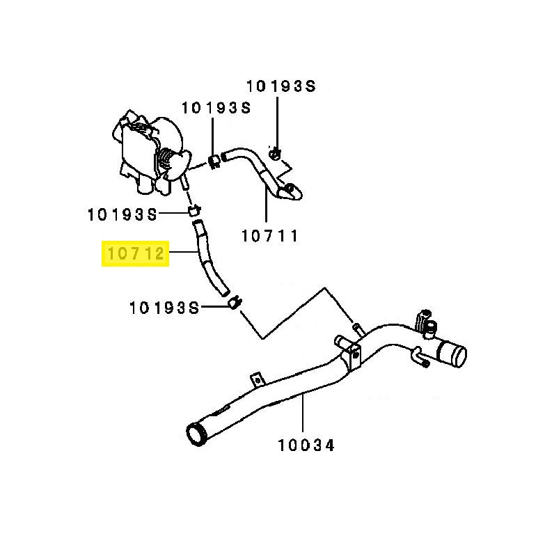 Mitsubishi Lancer Evo 9 Throttle Body Water Return Hose (1310A086 ...