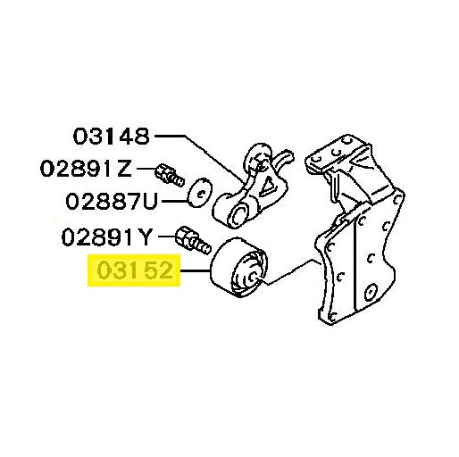 Mitsubishi Lancer Evo 4-9 Timing Belt Idler Pulley (MD156604 ...