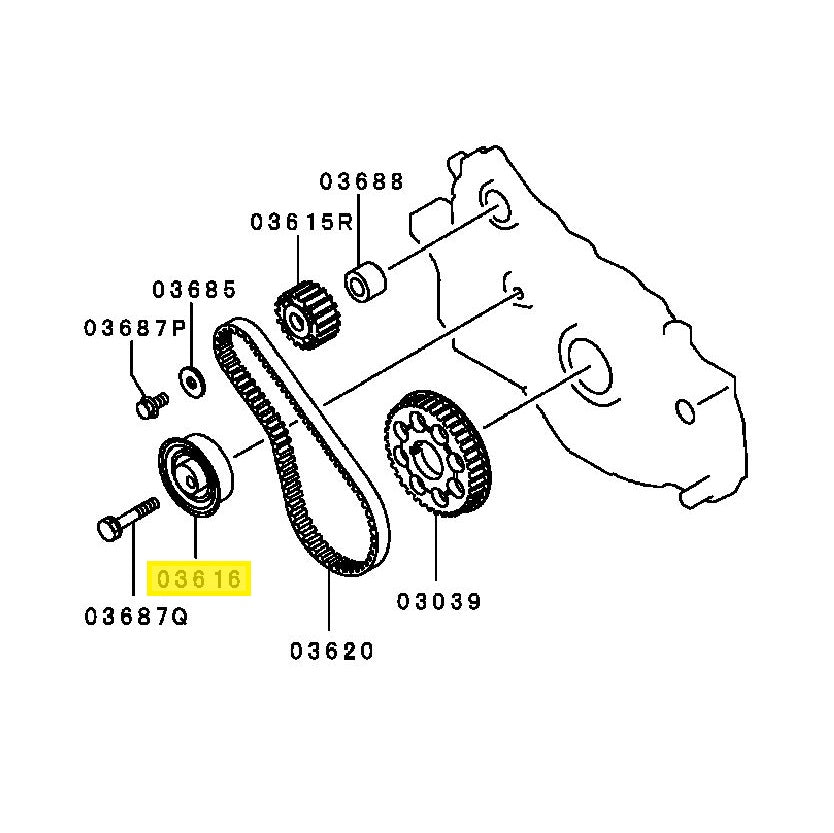 Mitsubishi Lancer Evo 4-9 Balance Belt Tensioner Pulley (MD352473 ...